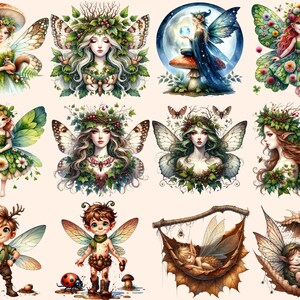 Woodland Fairies Clipart – 69 PNG Forest Graphics, Commercial Use ...