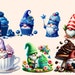 Cupcake Gnomes Clipart 28 PNG Sweet Little Gnome Graphics, Tasty ...