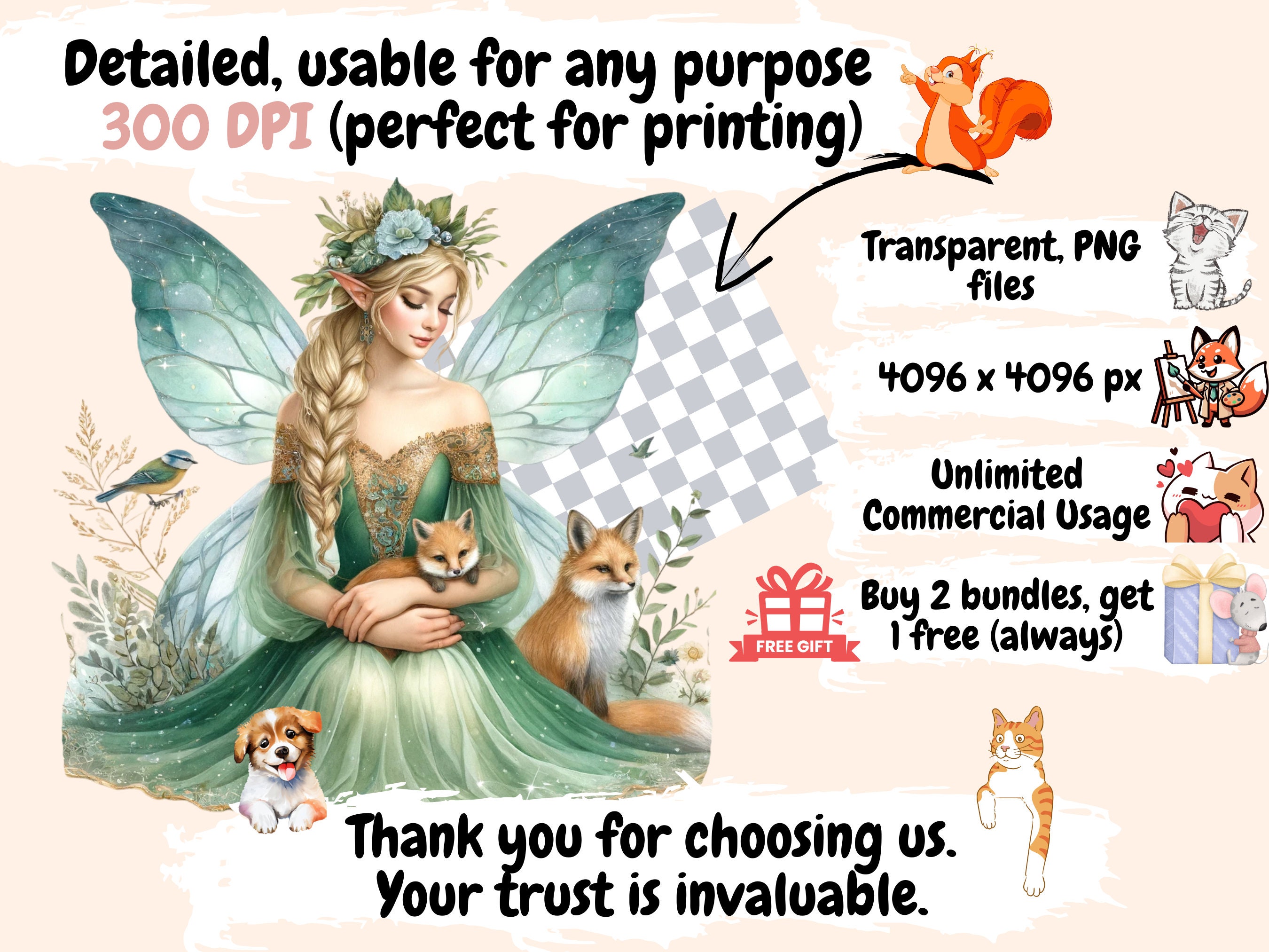 Fairy Princess Clipart 39 PNG Magical Fairy Princess Graphics ...