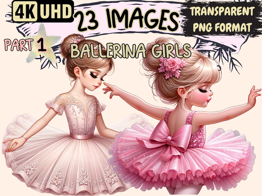 Ballerina Girls Clipart – 23 PNG Dancer Graphics, Commercial Use ...