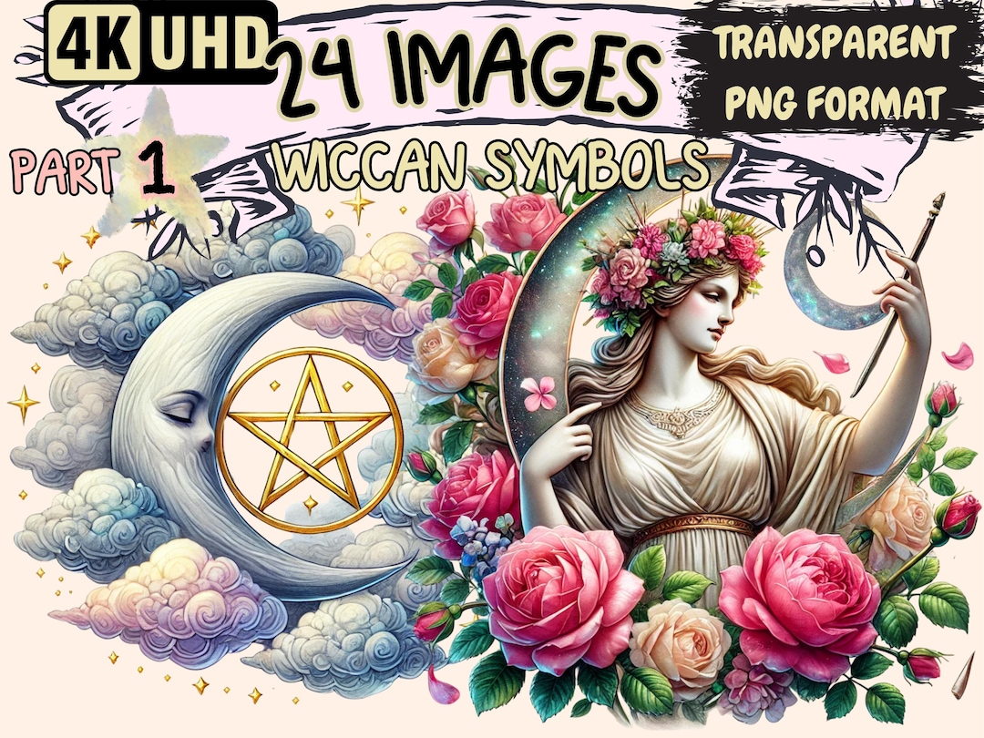 Wiccan Symbols Clipart – Mystical PNG Graphics, Pagan Printables ...