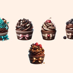 Chocolate Cupcakes (P2) Clipart - 29 PNG Sweet Choco Dessert Graphics ...