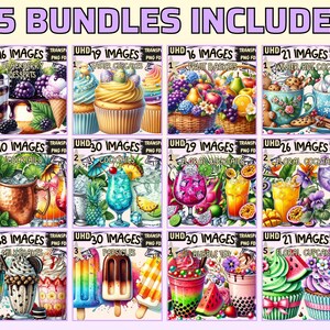 Foods & Drinks #6 SUPER BUNDLE - 25 Clipart Bundles Inside, Food ...