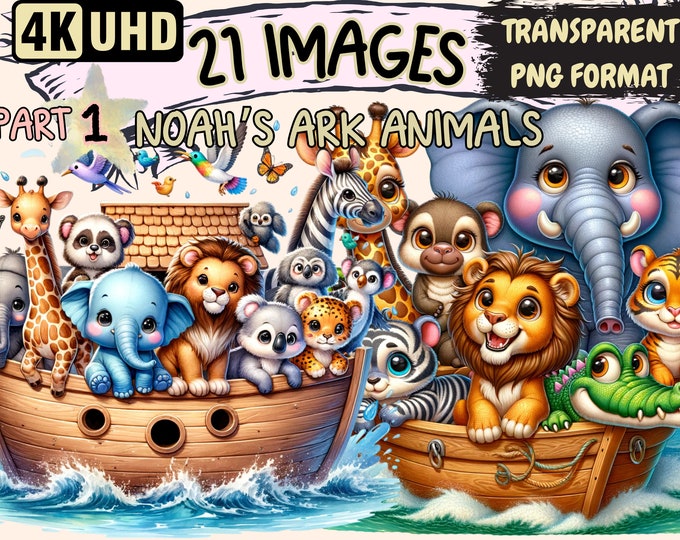 INSTANT DOWNLOAD. Noah's Ark Clip Art. Ca_1. Personal and Commercial ...