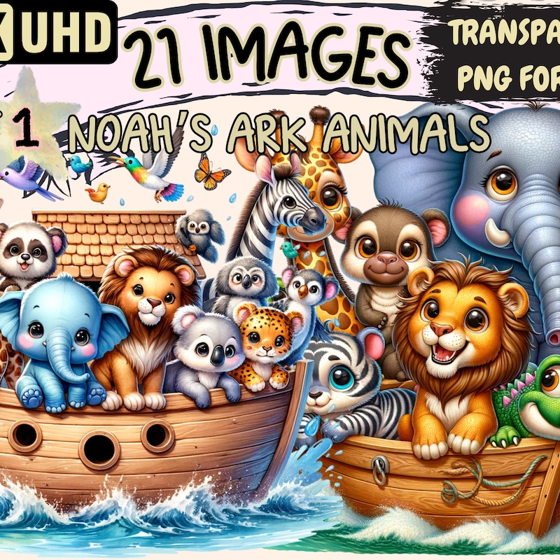 Noahs Ark Clipart - Etsy