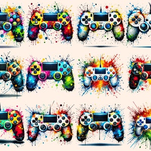 50 Game Controller Clipart – Vibrant Gaming PNG Graphics (digital ...