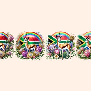 South African Springboks Clipart – 28 PNG Rugby Illustrations (digital ...