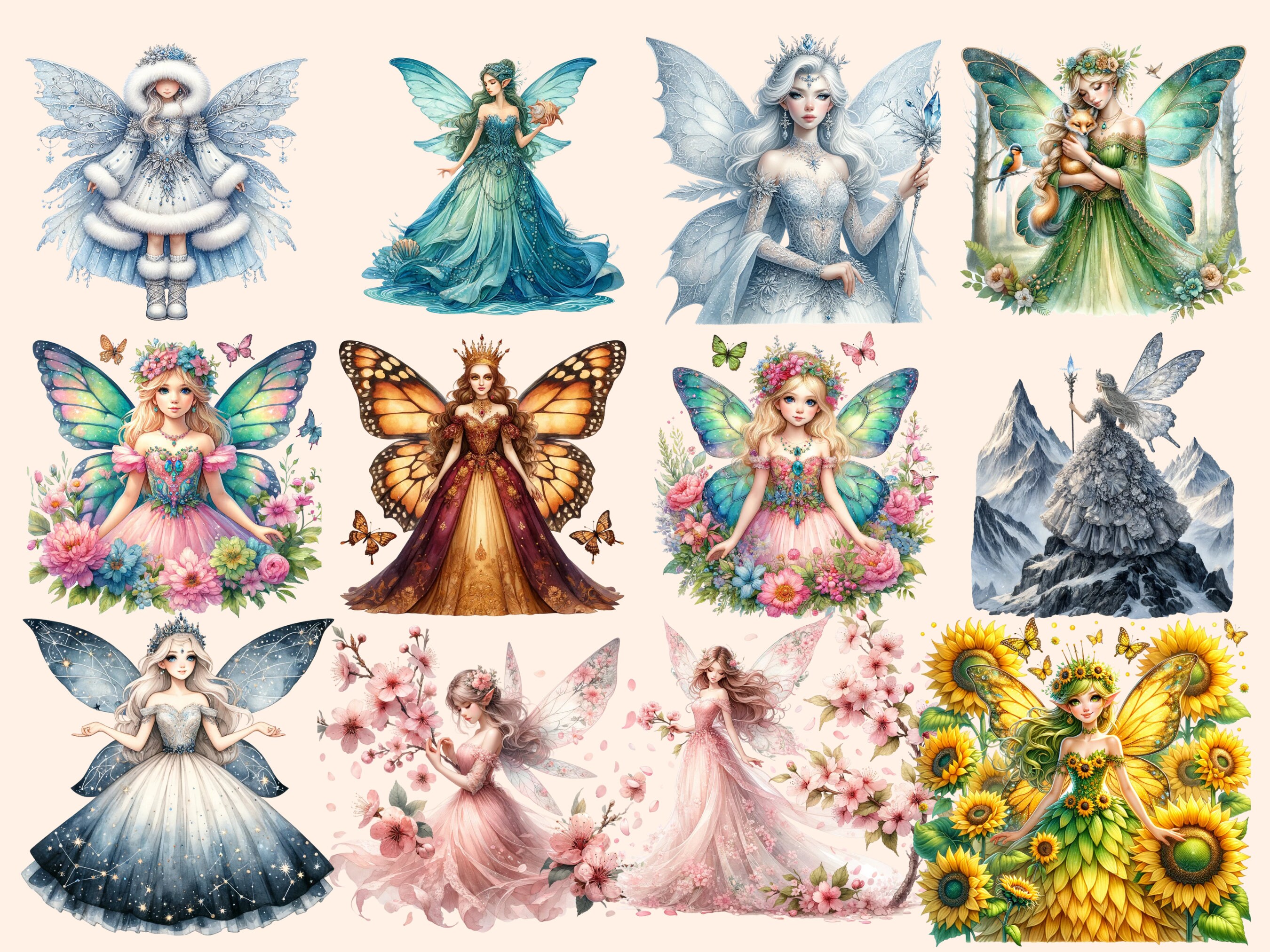 Fairy Princess Clipart 39 PNG Magical Fairy Princess Graphics ...