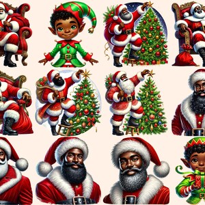 African American Christmas Clipart – 25 Festive PNG Illustrations ...