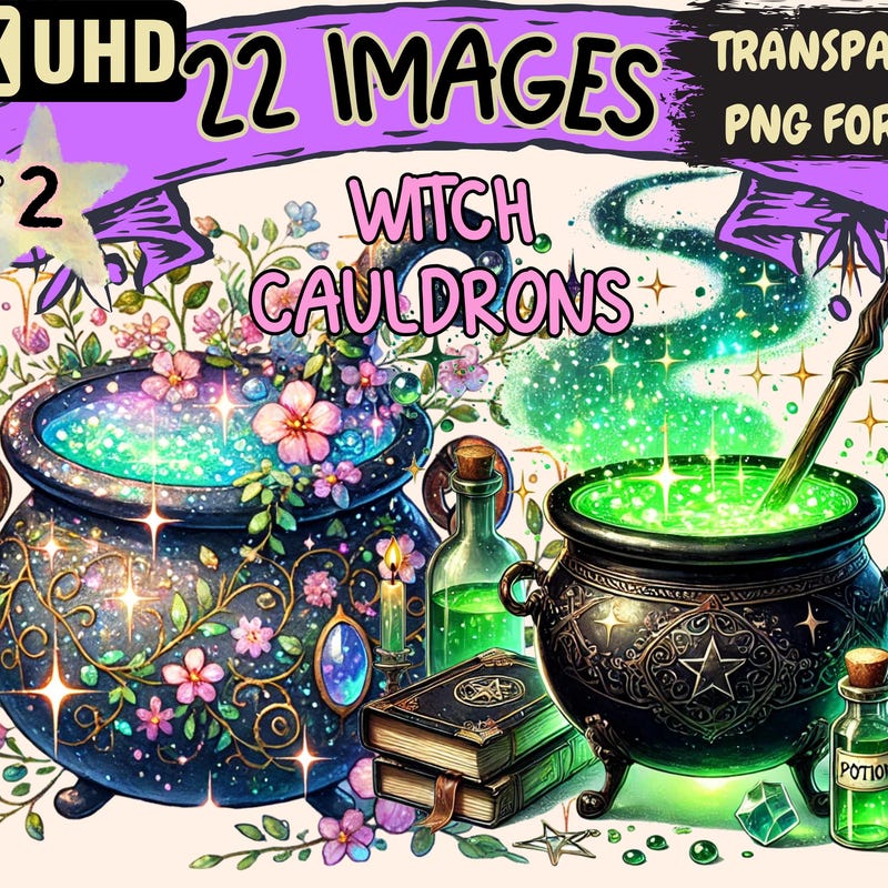 Witches Cauldron Clipart - Etsy