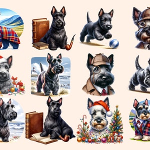 Scottish Terriers Clipart - 19 PNG Vibrant Scottie Dog Graphics ...