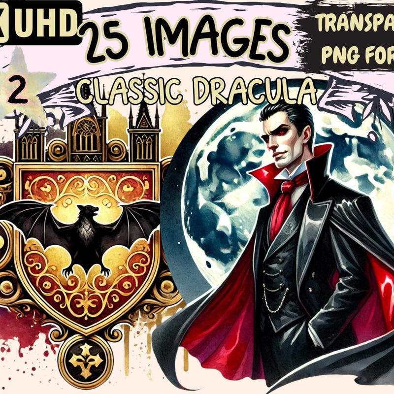 Dracula Clip Art - Etsy