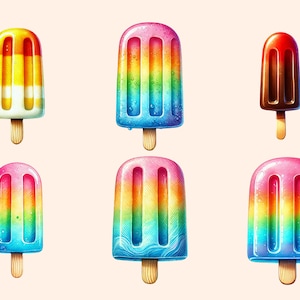 Popsicle Clipart – 30 Summer Treat PNG Illustrations (digital Download ...