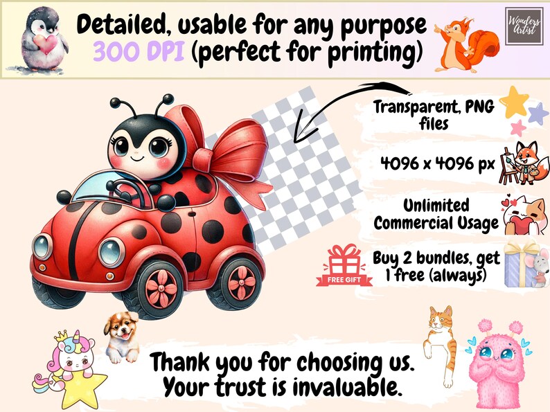 Ladybug Cars Clipart – 15 PNG Buggy Graphics (digital Download) - Etsy ...