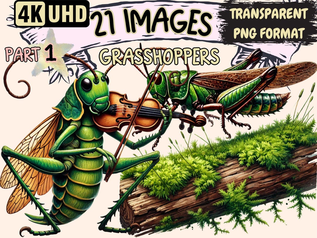 Grasshoppers Clipart - 21 PNG Insect Graphics, Cute Grasshopper ...