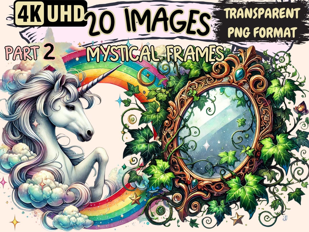 Mystical Frames (P2) Clipart - 20 PNG Magic Frame Graphics, Enchanted ...