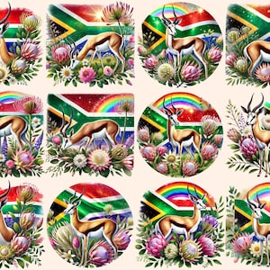 South African Springboks Clipart – 28 PNG Rugby Illustrations (digital ...