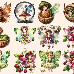 Woodland Fairies Clipart – 69 PNG Forest Graphics, Commercial Use ...
