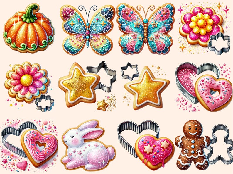 Sugar Cookies Clipart - Sweet Treat Illustrations (digital Download) - Etsy