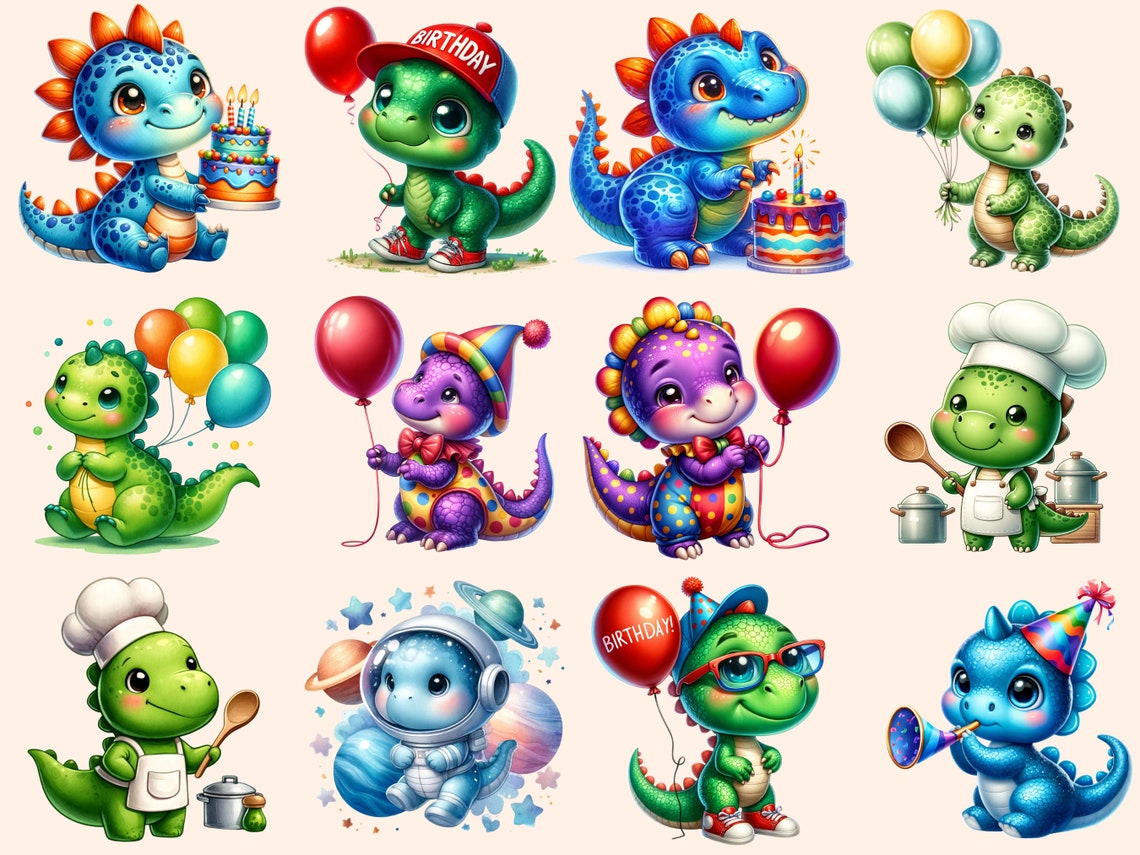 Dinosaurs Clipart 34 PNG Fun Dinosaur Graphics, Prehistoric Printables ...