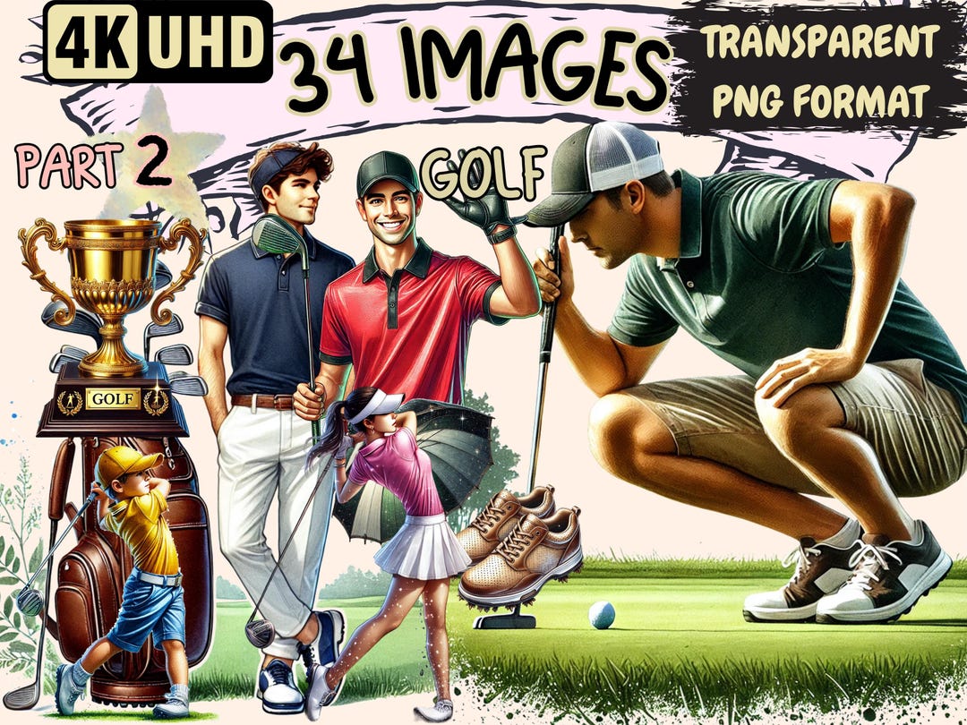 Golf (P2) Clipart - 34 PNG Golfing Illustrations, Sports and Leisure ...