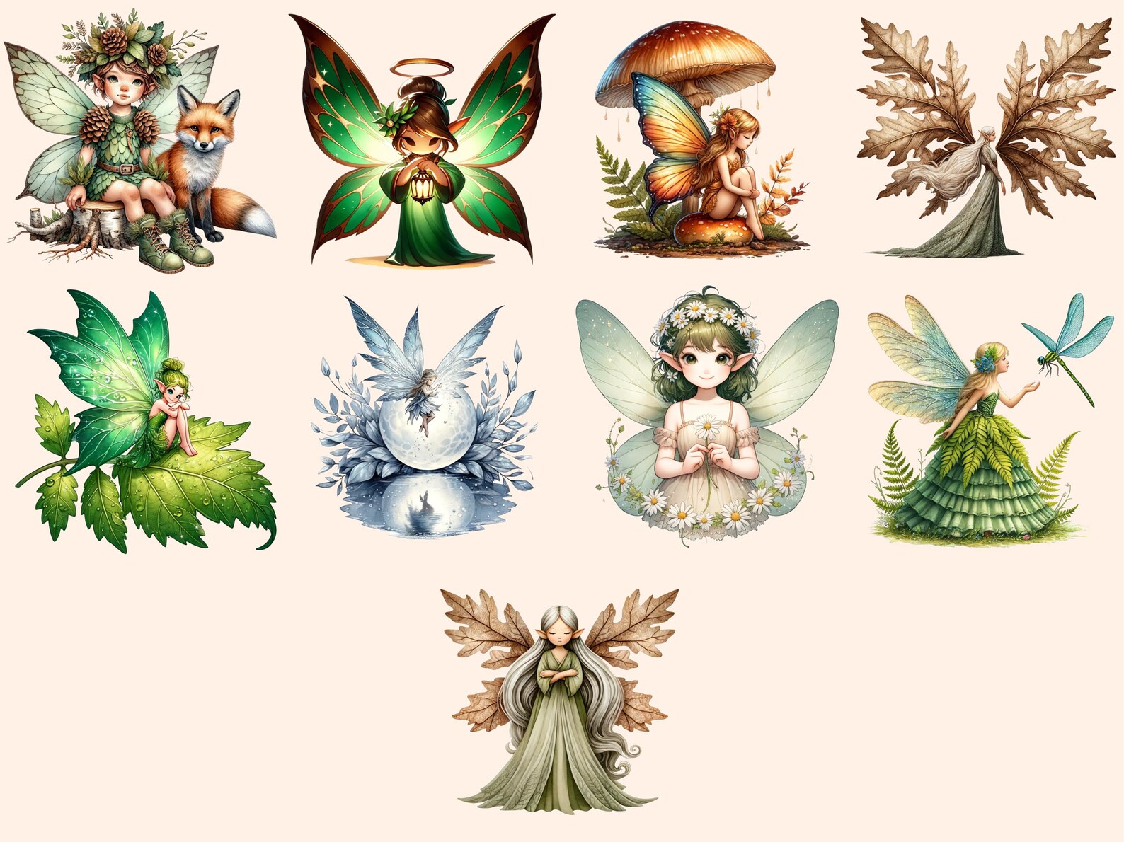 Woodland Fairies Clipart – 69 PNG Forest Graphics, Commercial Use ...