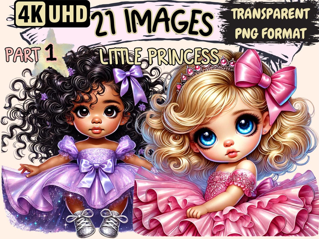 Little Princess Clipart - 21 PNG Cute Royal Graphics, Adorable Princess ...