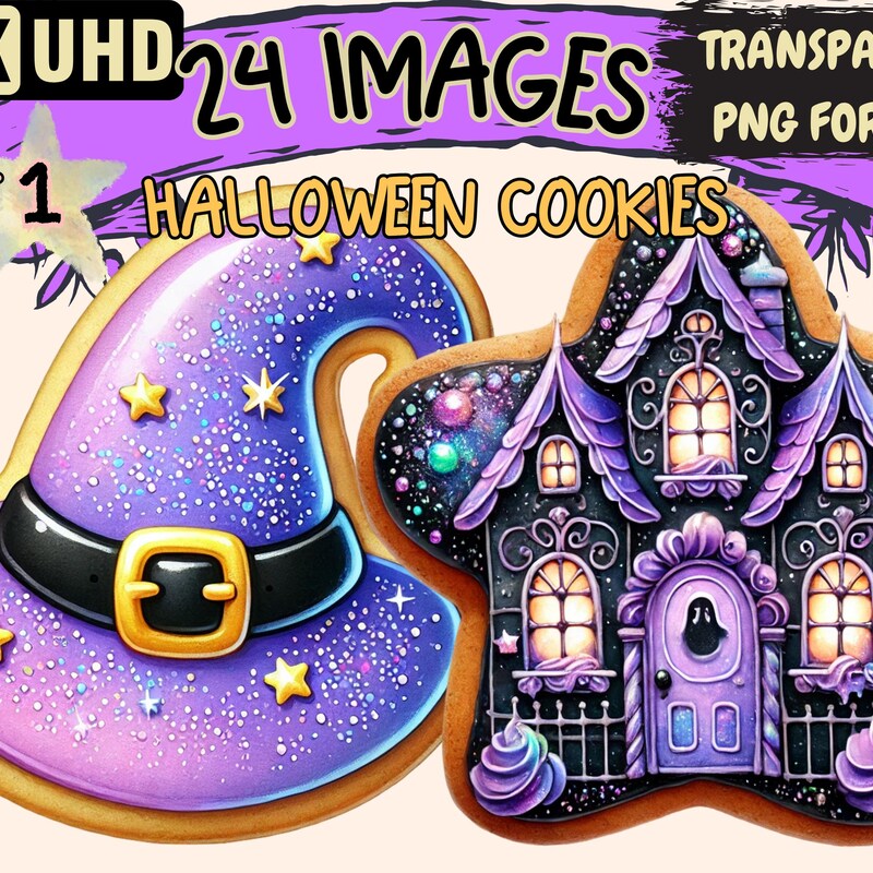 Halloween Cookie Clipart - Etsy