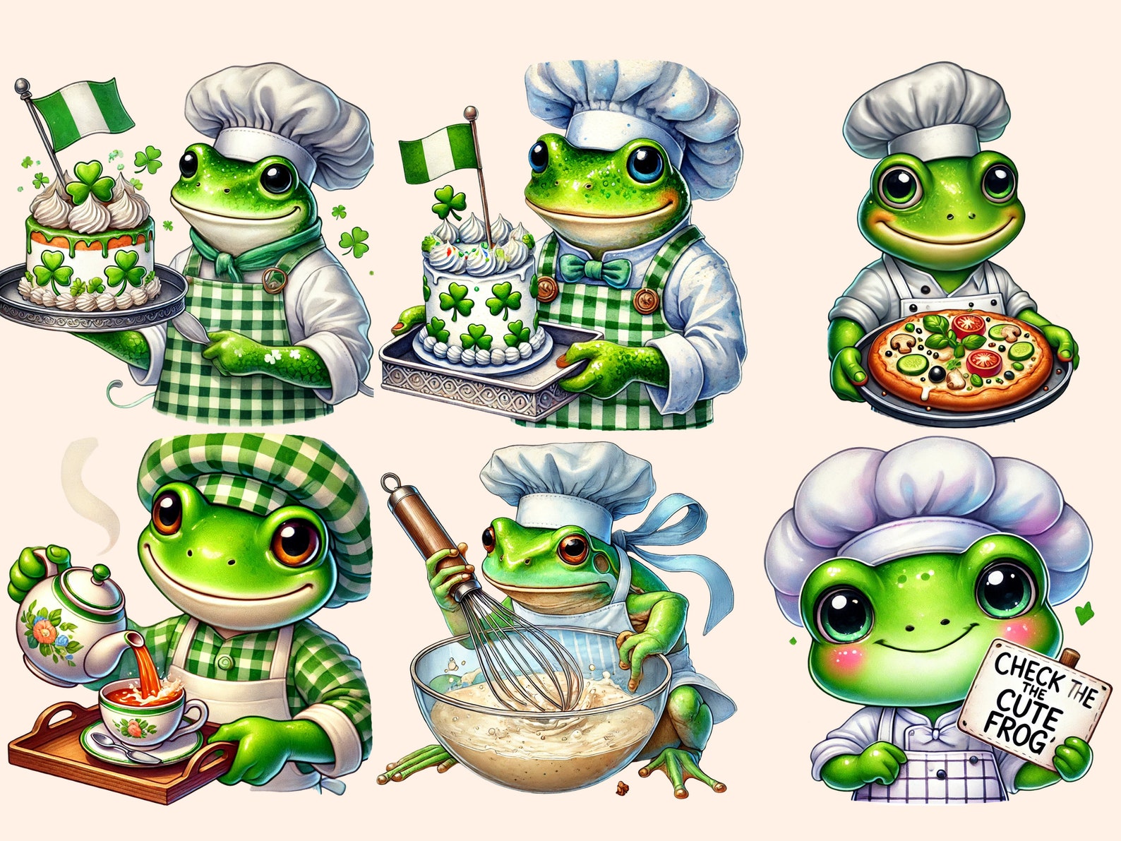 Frog Chef Clipart – 30 PNG Cooking Illustrations (digital Download) - Etsy