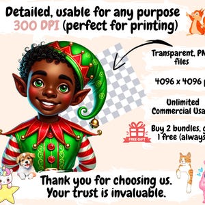 African American Christmas Clipart – 25 Festive PNG Illustrations ...