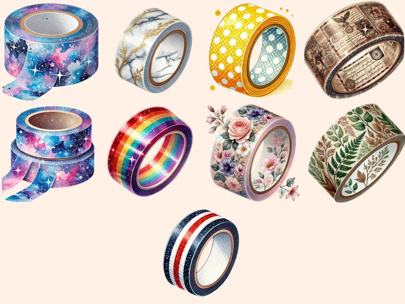 Washi Tape Clipart – 33 PNG Illustrations, Commercial Use (digital ...