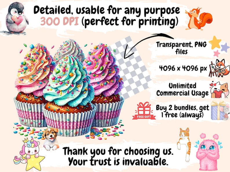 Birthday Clipart – 20 Joyful Celebration PNG Illustrations (digital ...