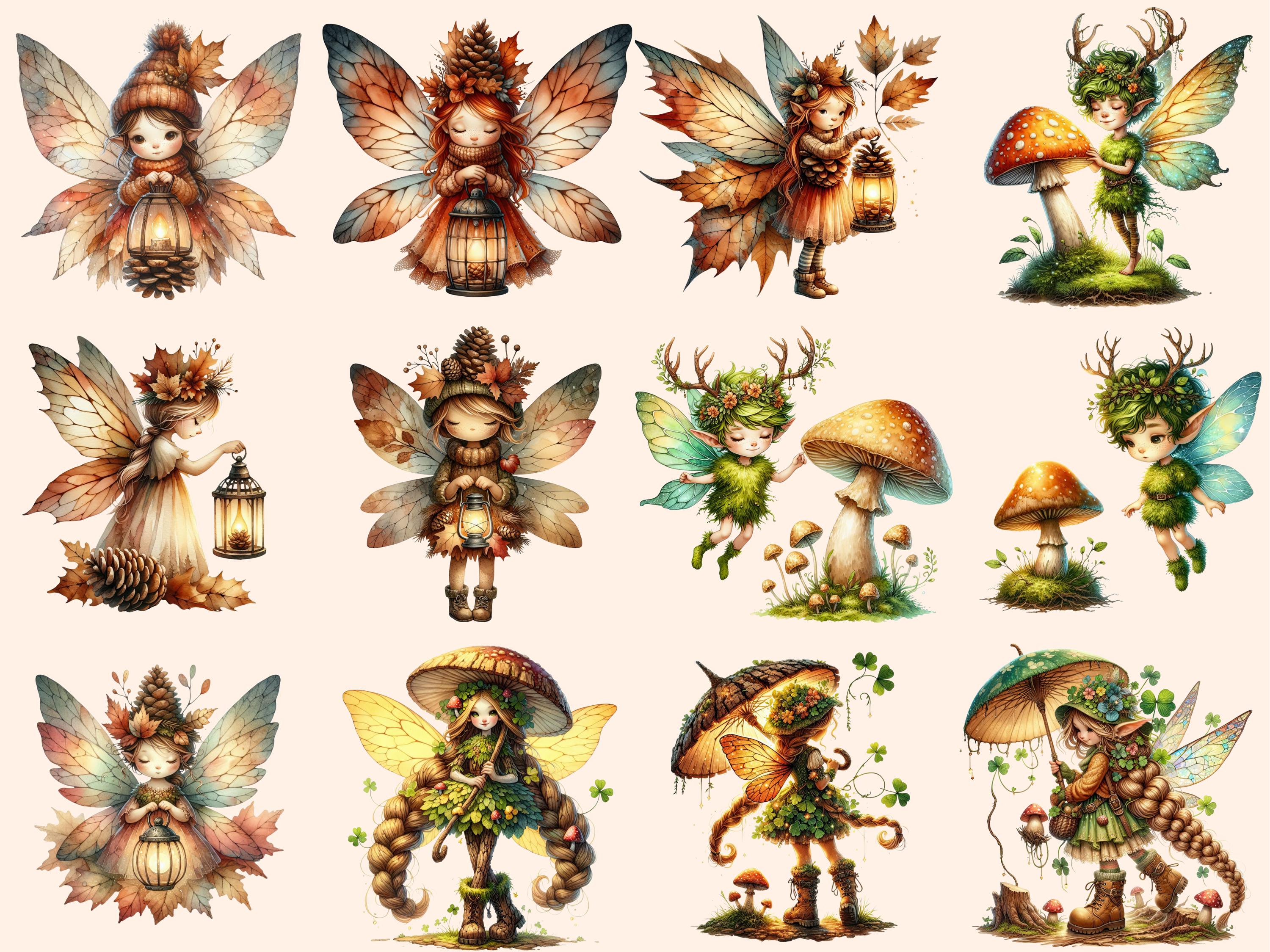 Woodland Fairies Clipart – 69 PNG Forest Graphics, Commercial Use ...