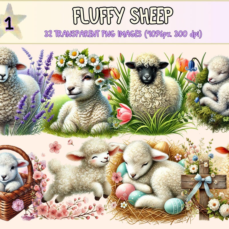 Fluffy Sheep - Etsy