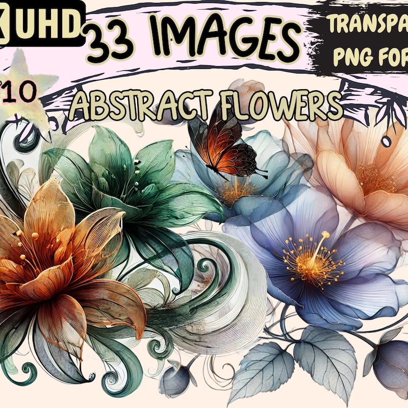 Flower Graphics - Etsy