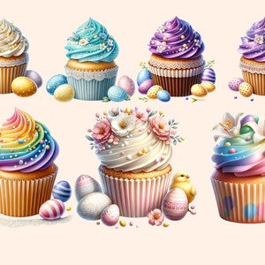 Easter Cupcakes Clipart - 19 PNG Sweet Easter Desserts Graphics, Tasty ...