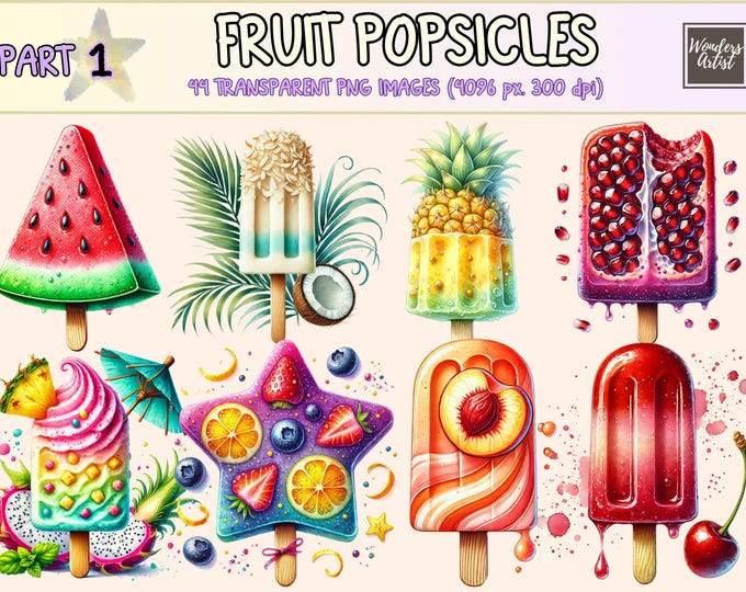 Popsicles Clipart - Digital Clip Art - Popsicle - Personal and ...