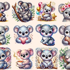 Koalas Clipart - 23 PNG Cute Koala Illustrations, Adorable Wildlife Art ...