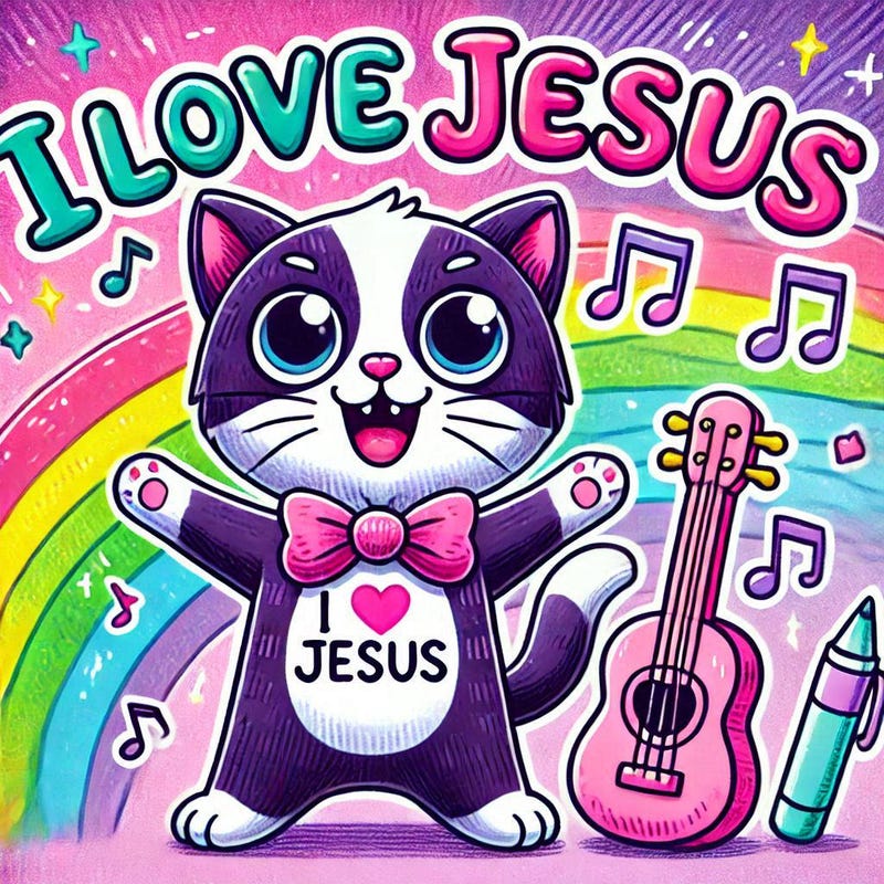 Cat Jesus Art - Etsy