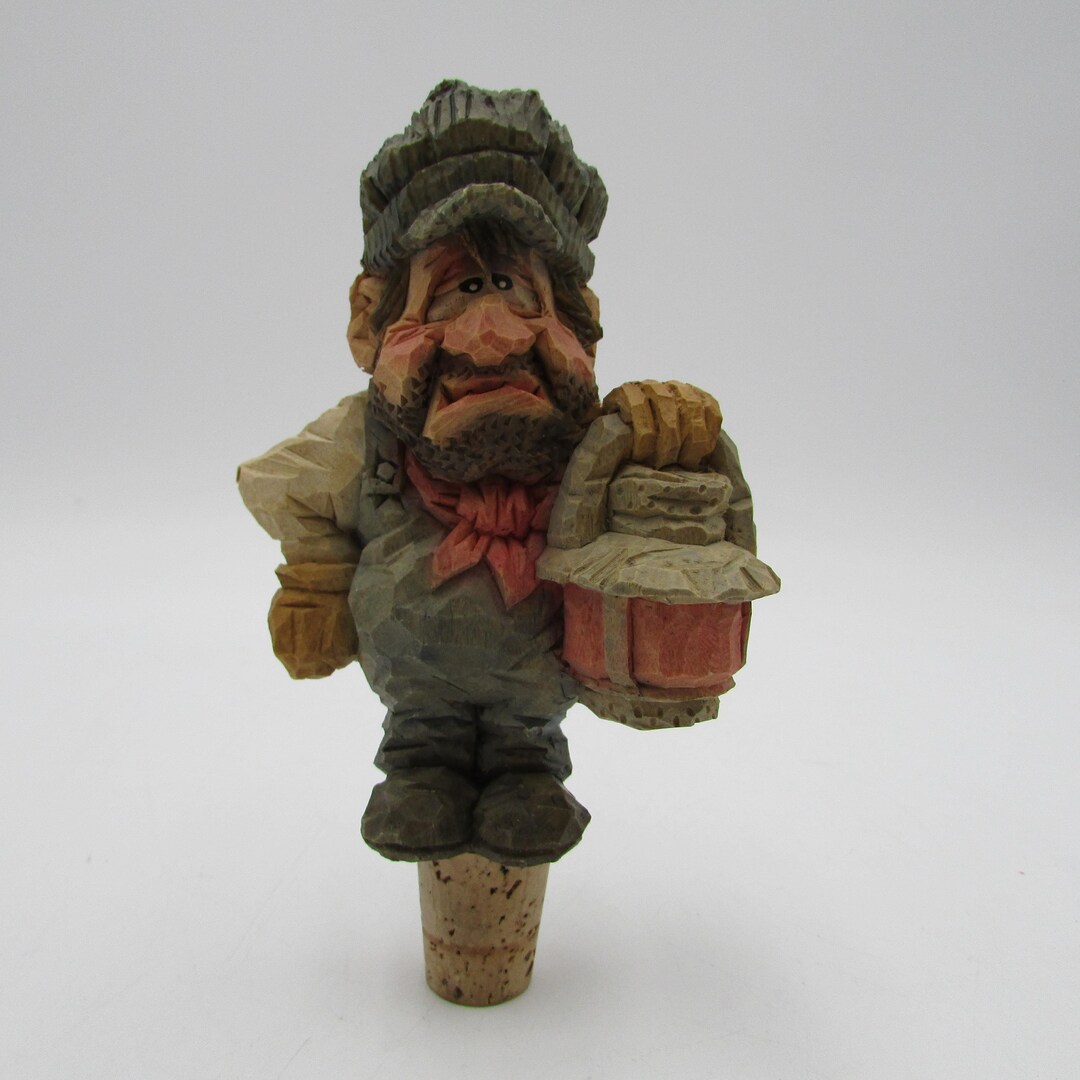 Spit N Whittle Chris Hammack Santa Fe Sam Railroad Bottle Stopper ...
