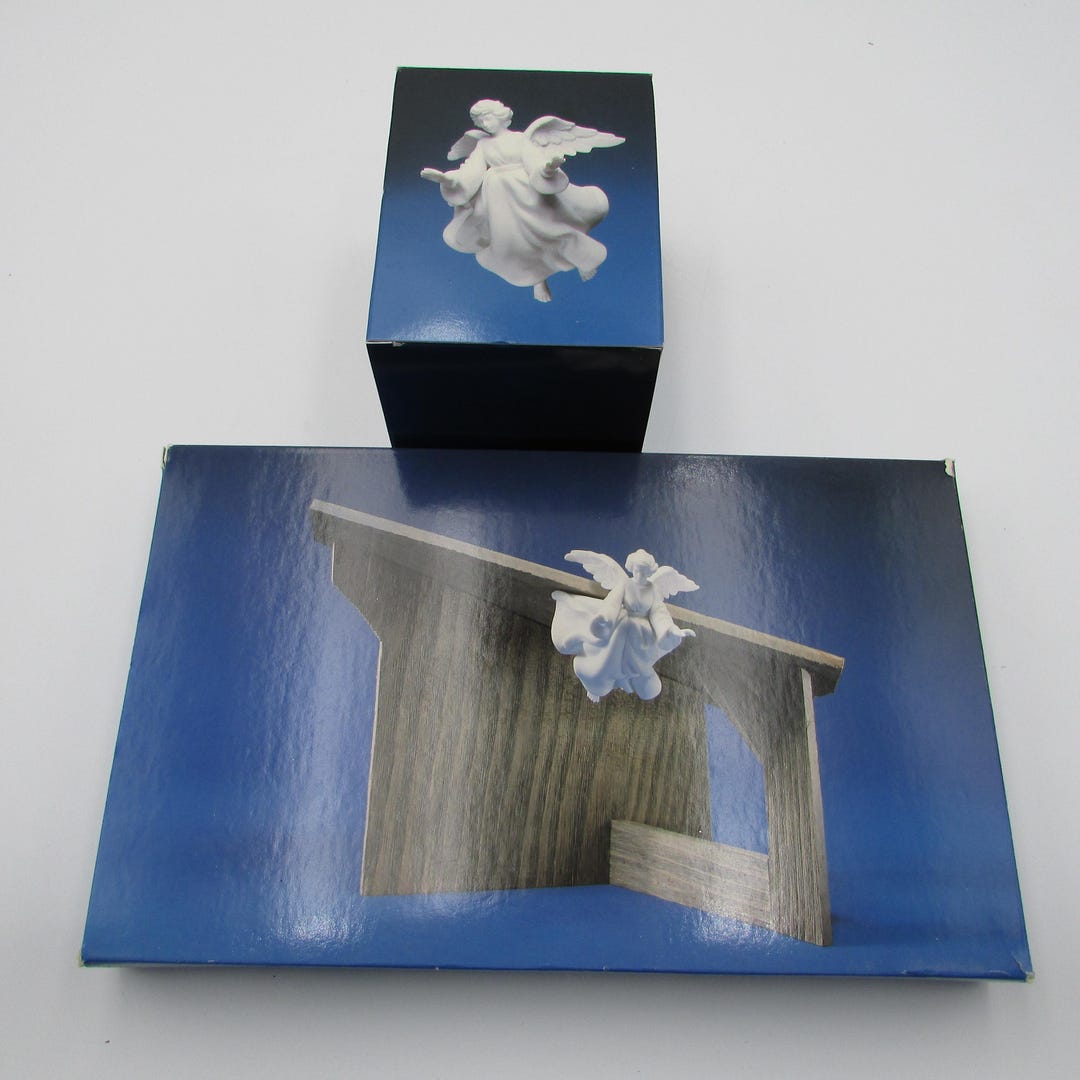 Avon Nativity Stable and Flying Angel - Vintage 1985 - Etsy