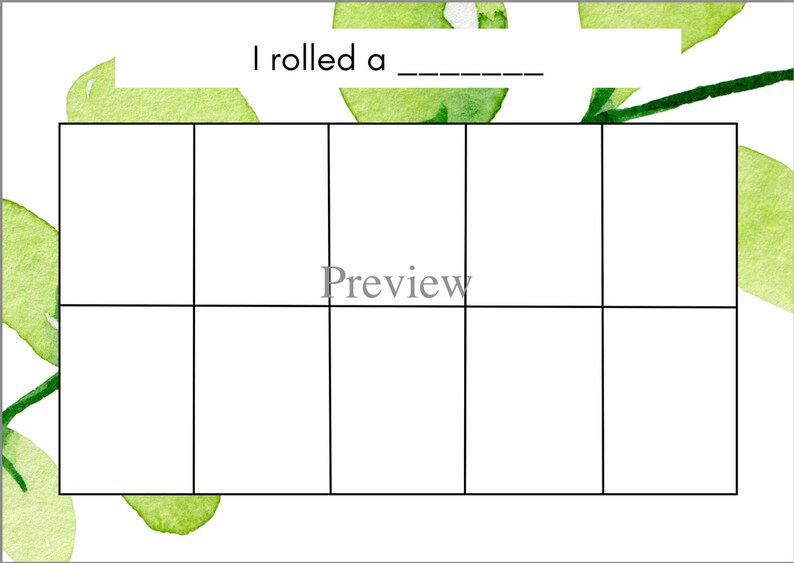 Pre-k EYFS Nursery Reggio Math Ten Frames Floral Nature Design Digital ...
