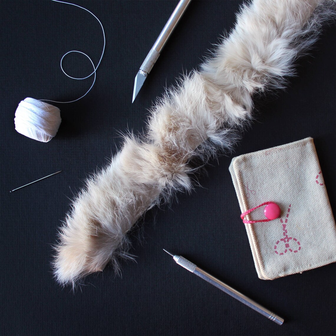 Recycled Fur Necklace Upcycled Jewelry Winter Necklace - Etsy