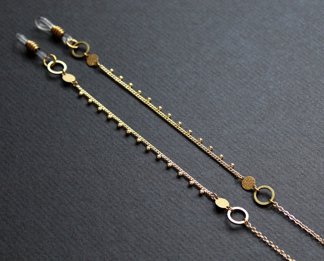 Eyeglass Chain Gold Glasses Chain Holder Sunglass Strap Eyeglasses Cord ...