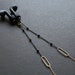 Anti Lost Earbud Chain Strap, Black and Gold Ear Pods Holder Necklace ...