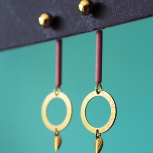 Front Back Earrings Open Circle Earrings Ear Jacket Gold Long Stud ...