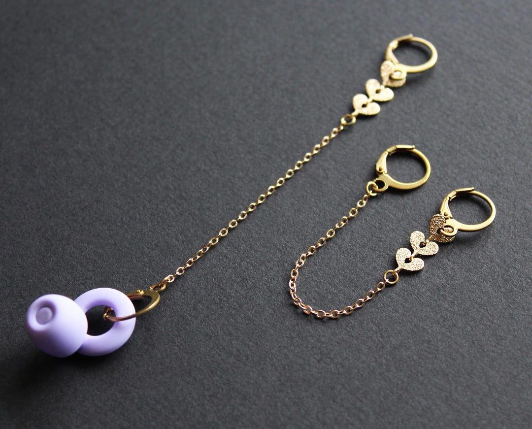 Cute Heart Earplug Earrings, Anti-loss Noise Cancelling Loop Earbud ...