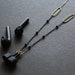 Anti Lost Earbud Chain Strap, Black and Gold Ear Pods Holder Necklace ...