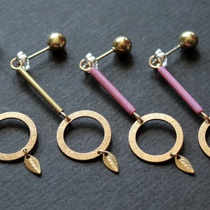 Front Back Earrings Open Circle Earrings Ear Jacket Gold Long Stud ...