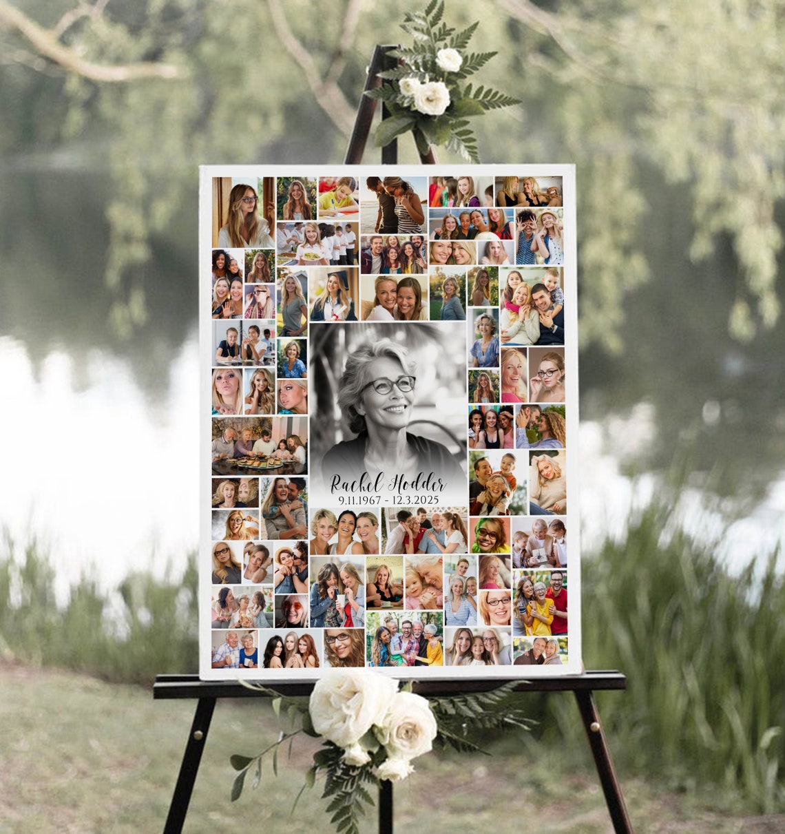 Large Photo Collage, Poster Collage Template for 60 Photos, Poster Size ...